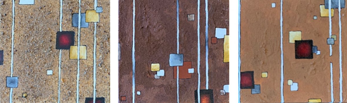 Karen Standke | Cosmic Trigger Triptych | Art for Sale | Art Hire – Art ...